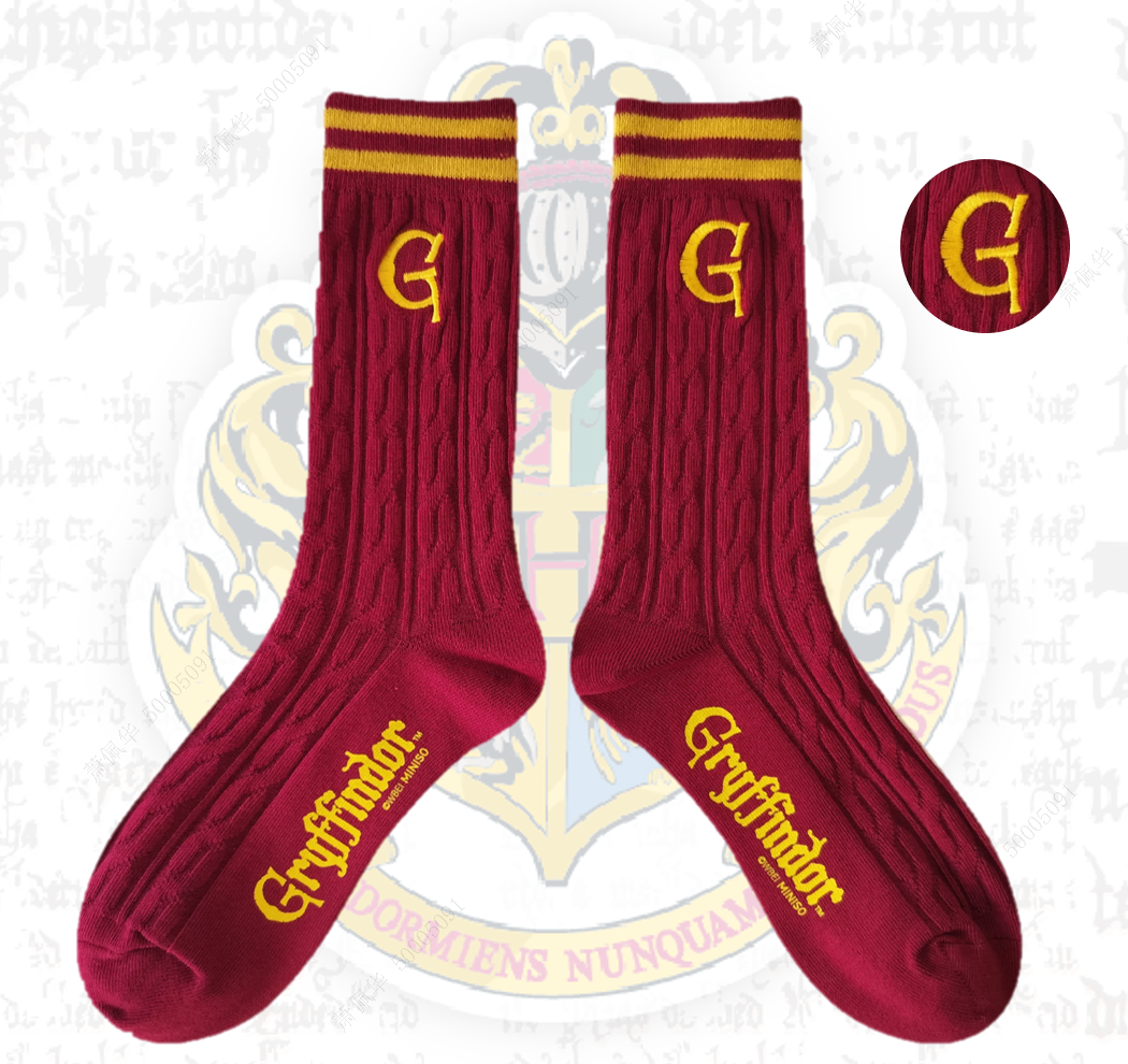 Harry Potter Striped Crew Socks(Gryffindor) – Miniso Pakistan