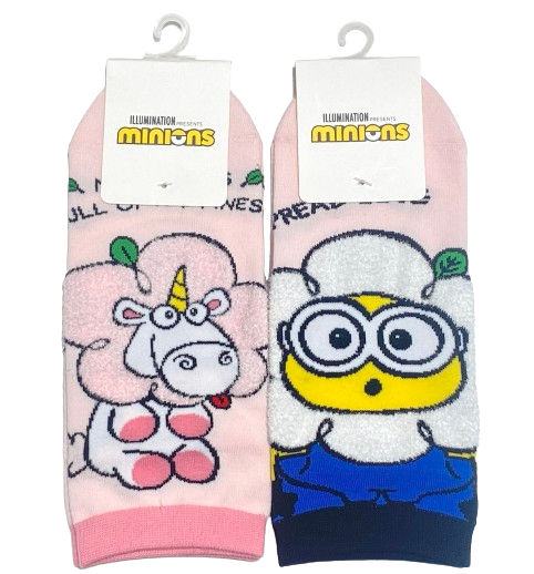 Daisy Minions Collection Ankle Socks(Pink)– Miniso Pakistan