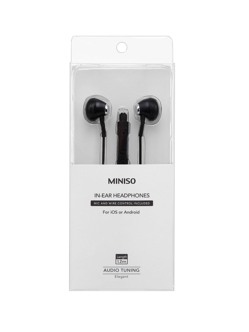 Elegant Half-in-Ear Earphones, Model: E156 (Black)– Miniso Pakistan