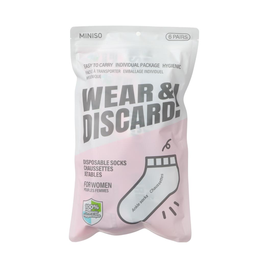 Women's Disposable Ankle Socks (6 Pairs) – Miniso Pakistan