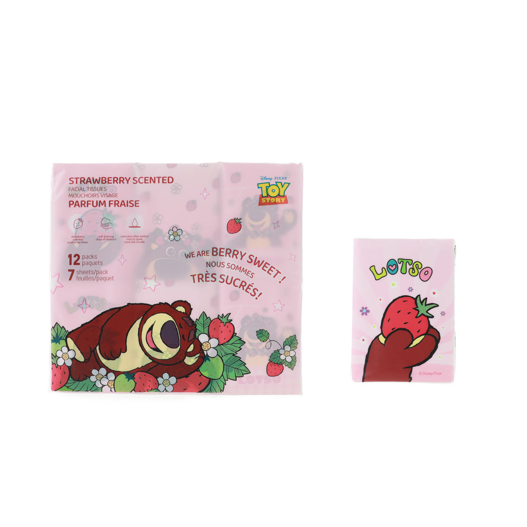 Miniso Lotso Collection Strawberry Scented Facial Tissues (12 Packs ...