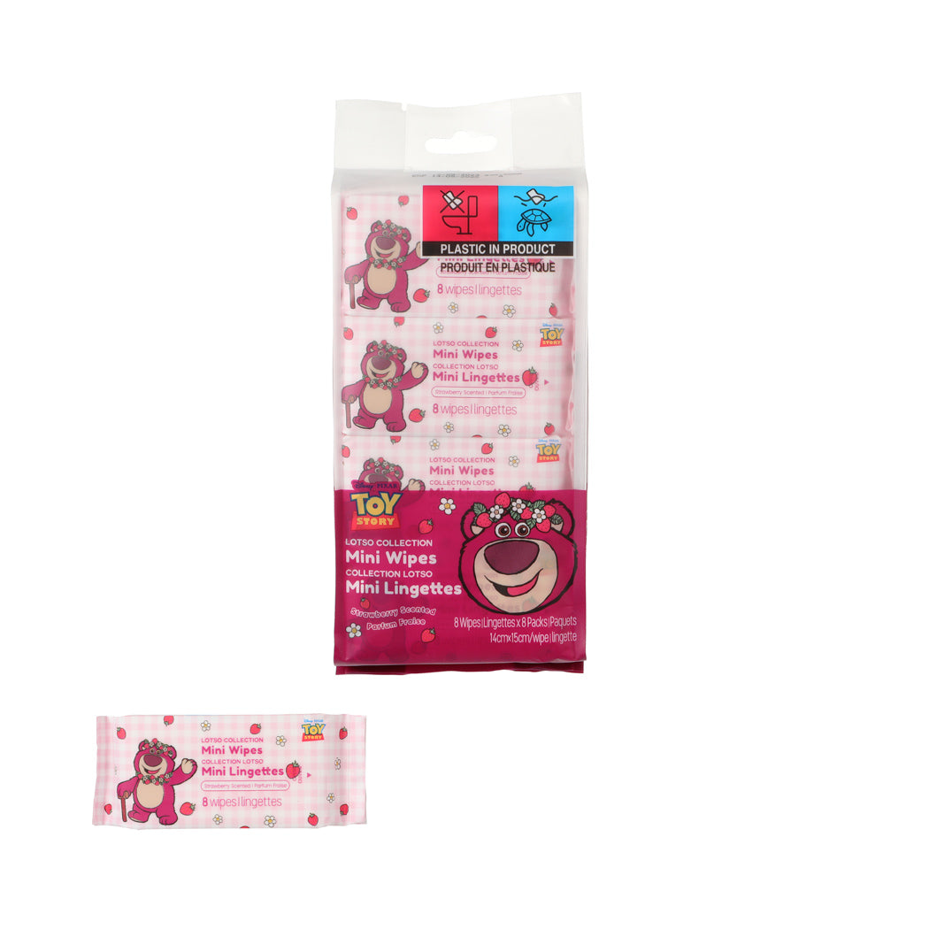 Lotso Collection Mini Wipes Strawberry Scented (8 Wipes×8 Packs ...