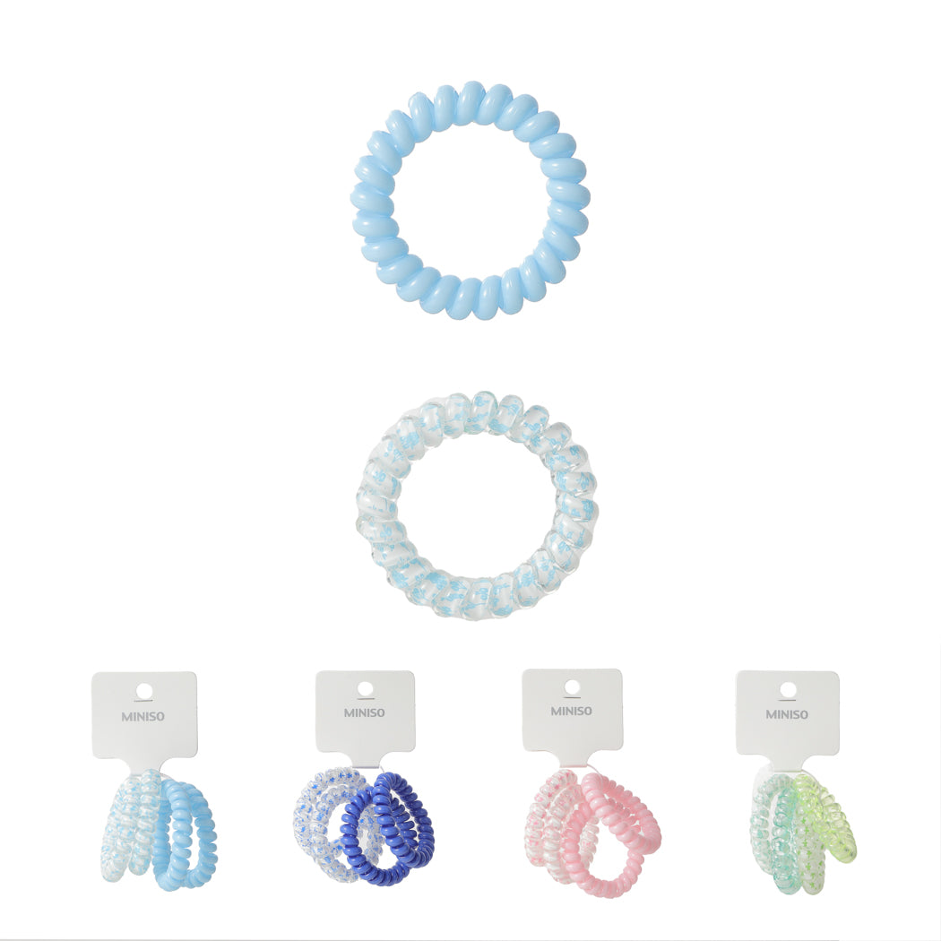 5.0cm Printed Spiral Hair Tie (4 pcs) – Miniso Pakistan