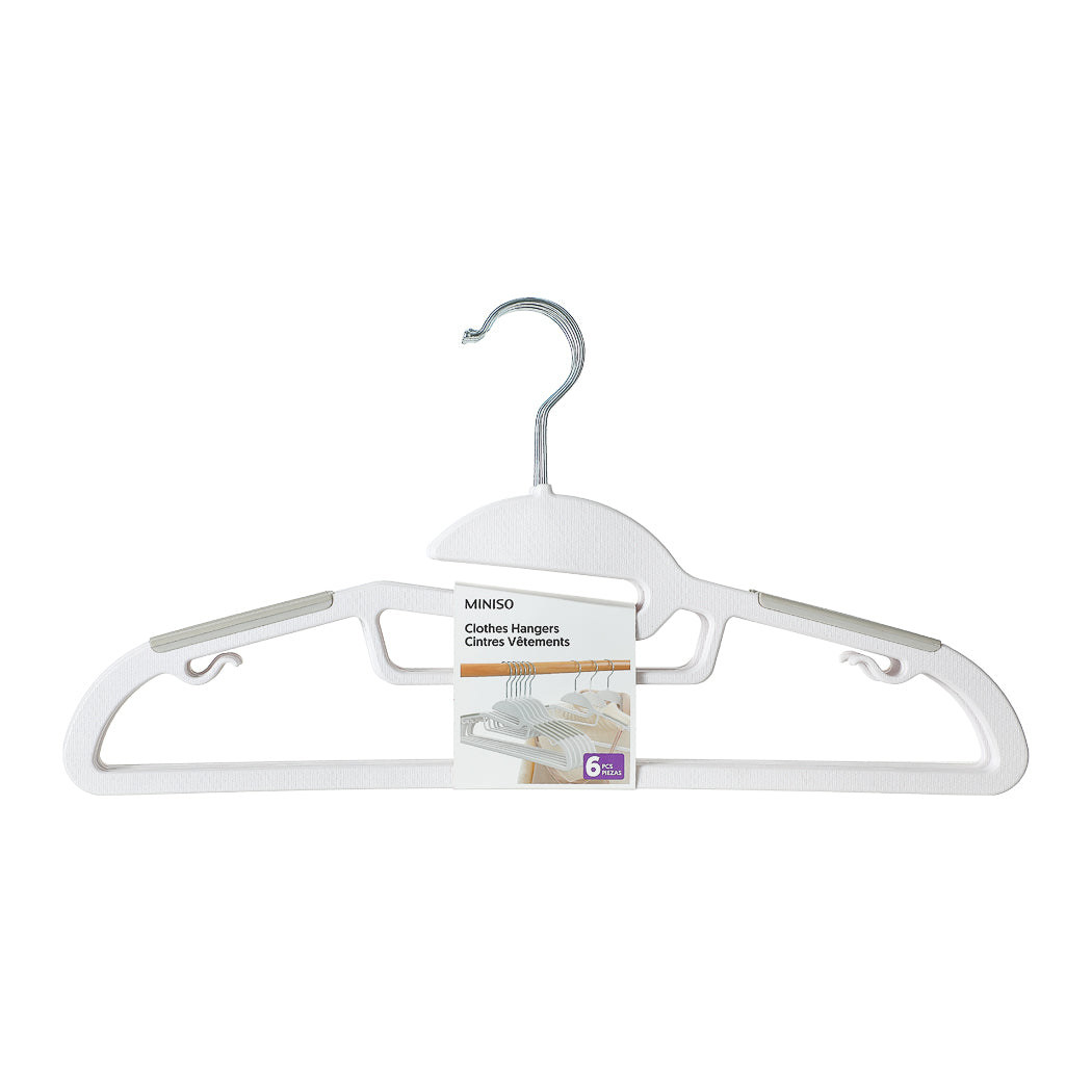 Multipurpose Anti-Slip Clothes Hangers (6 pcs) – Miniso Pakistan