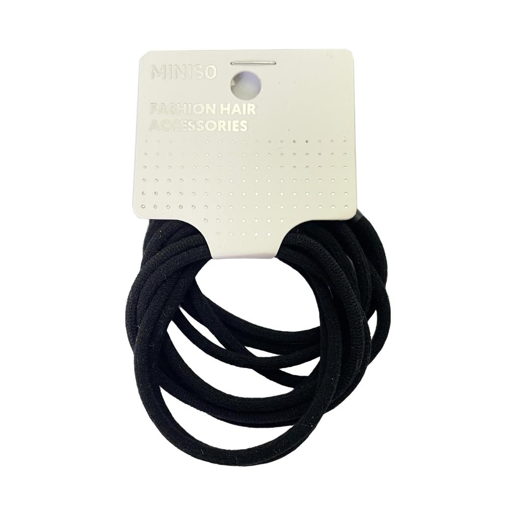 Double Layered Hair Tie (5 pcs, Black) – Miniso Pakistan