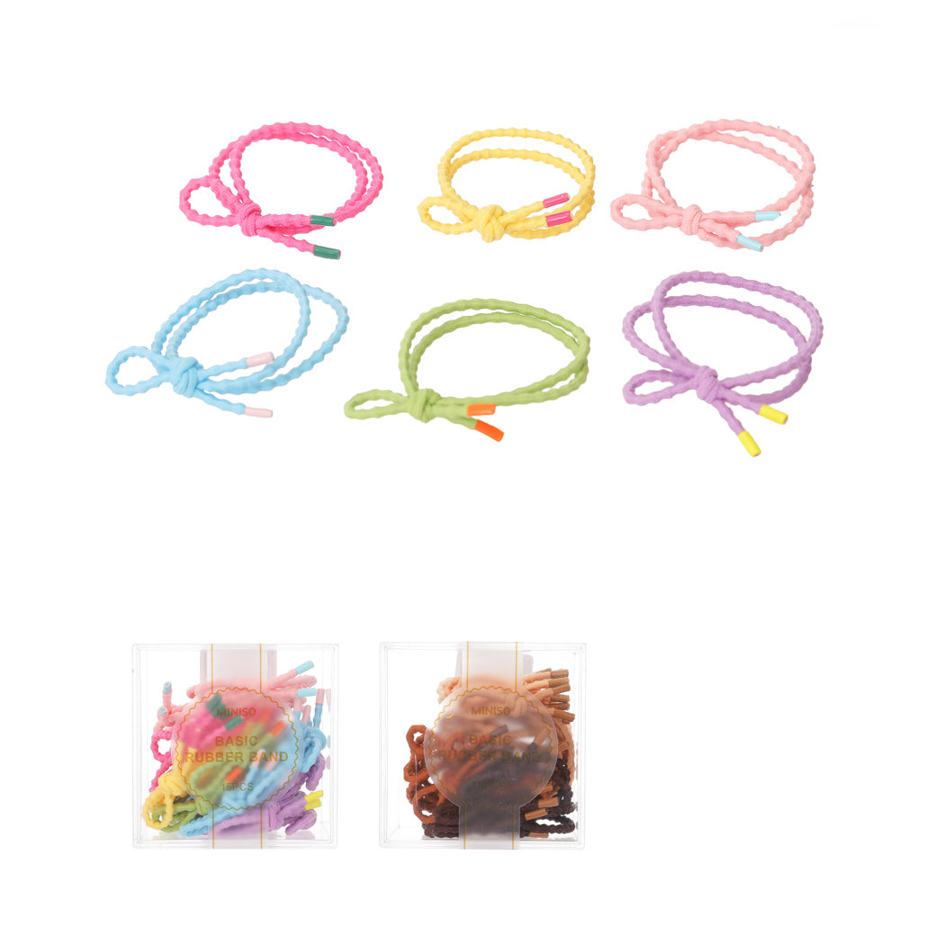 Knotted Hair Ties with Container (15 pcs) – Miniso Pakistan