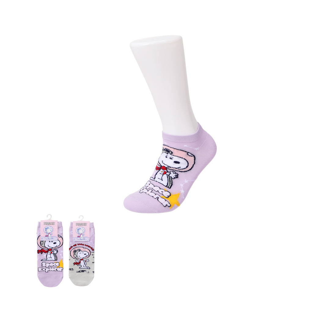 Snoopy the Little Space Explorer Collection Purple Ankle Socks (1 Pair ...