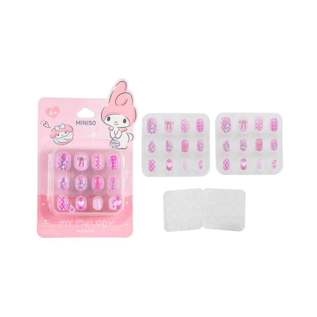 My Melody Pink False Nails with Jelly Adhesive Tabs – Miniso Pakistan