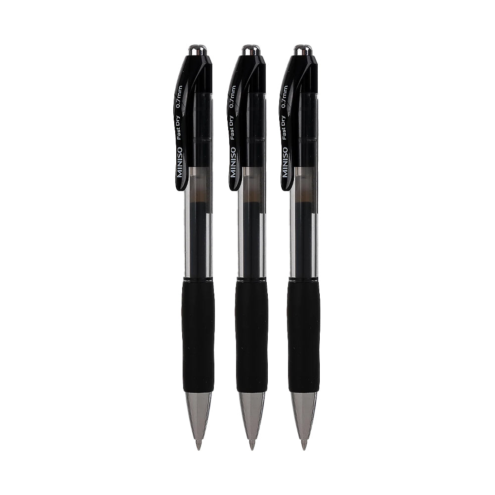 Pack of 3 | 0.7mm Quick-drying Gel Pen(Black)– Miniso Pakistan