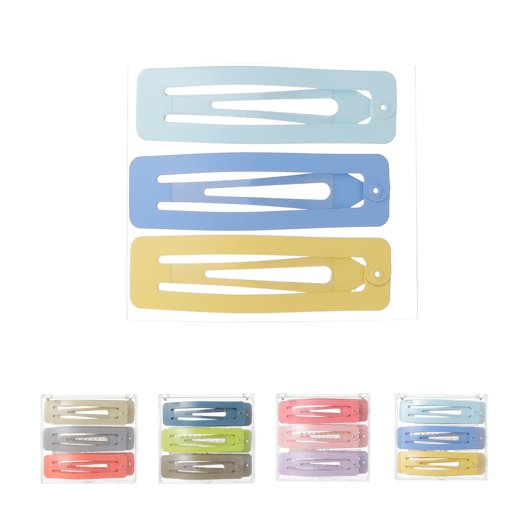 Colorful Series Rectangle Hair Clip (6cm, 6 pcs) – Miniso Pakistan