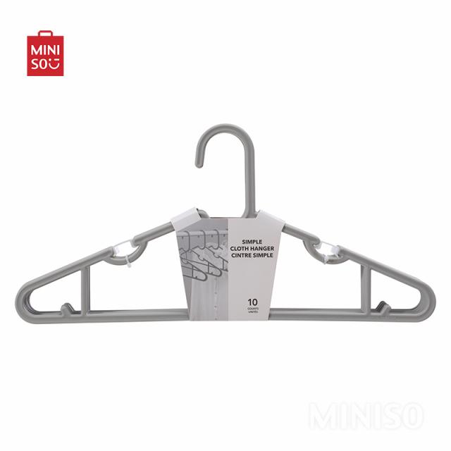 Simple Cloth Hanger 10 Counts (Grey) – Miniso Pakistan